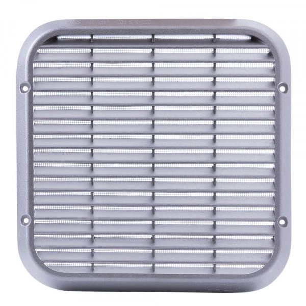 T178-220 aluminium rooster vierkant, blank alu. - Tilmar