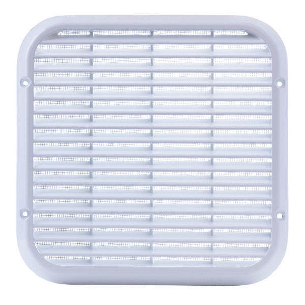 T178-220 aluminium rooster vierkant, blank alu. - Tilmar