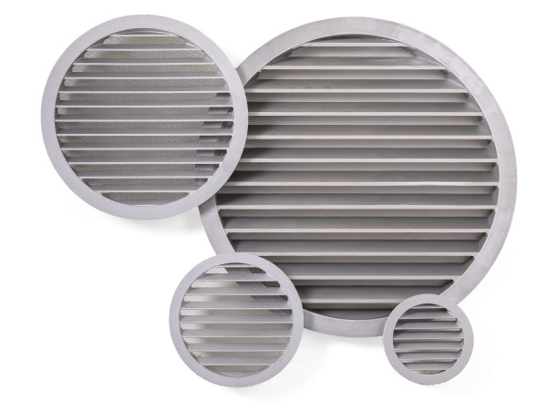 T170-080 gegoten aluminium rooster, aansl. ø80mm