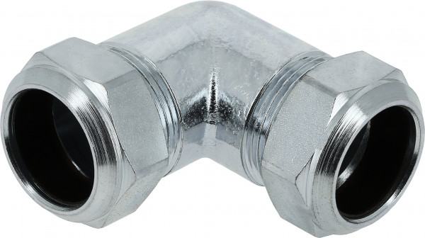 Bonfix galvanized steel compression fitting - Elbow coupling 105 - 2 x ...