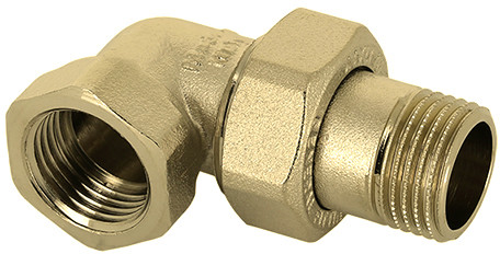 Bonfix 3-piece elbow coupling - 1-1/2'' - female thread x male thread ...