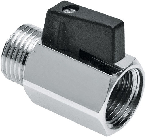 Bonfix Universal Mini Ball Valve - with black knob 3/4 - Male Thread x ...