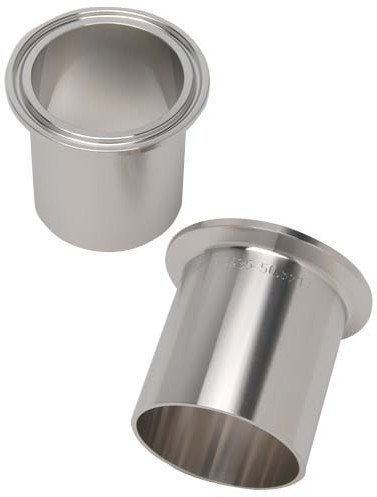 Dairy Coupling - DIN 32676 - Tri-Clamp Welding ferrule - Long - Rough