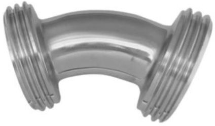 Dairy Fitting - DIN 11851 - Elbow 45° - Male x Male - DN80 x DN80 - SS ...